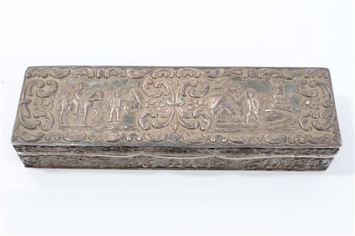 Lot 587 - Late 19th century Dutch Silverer box of