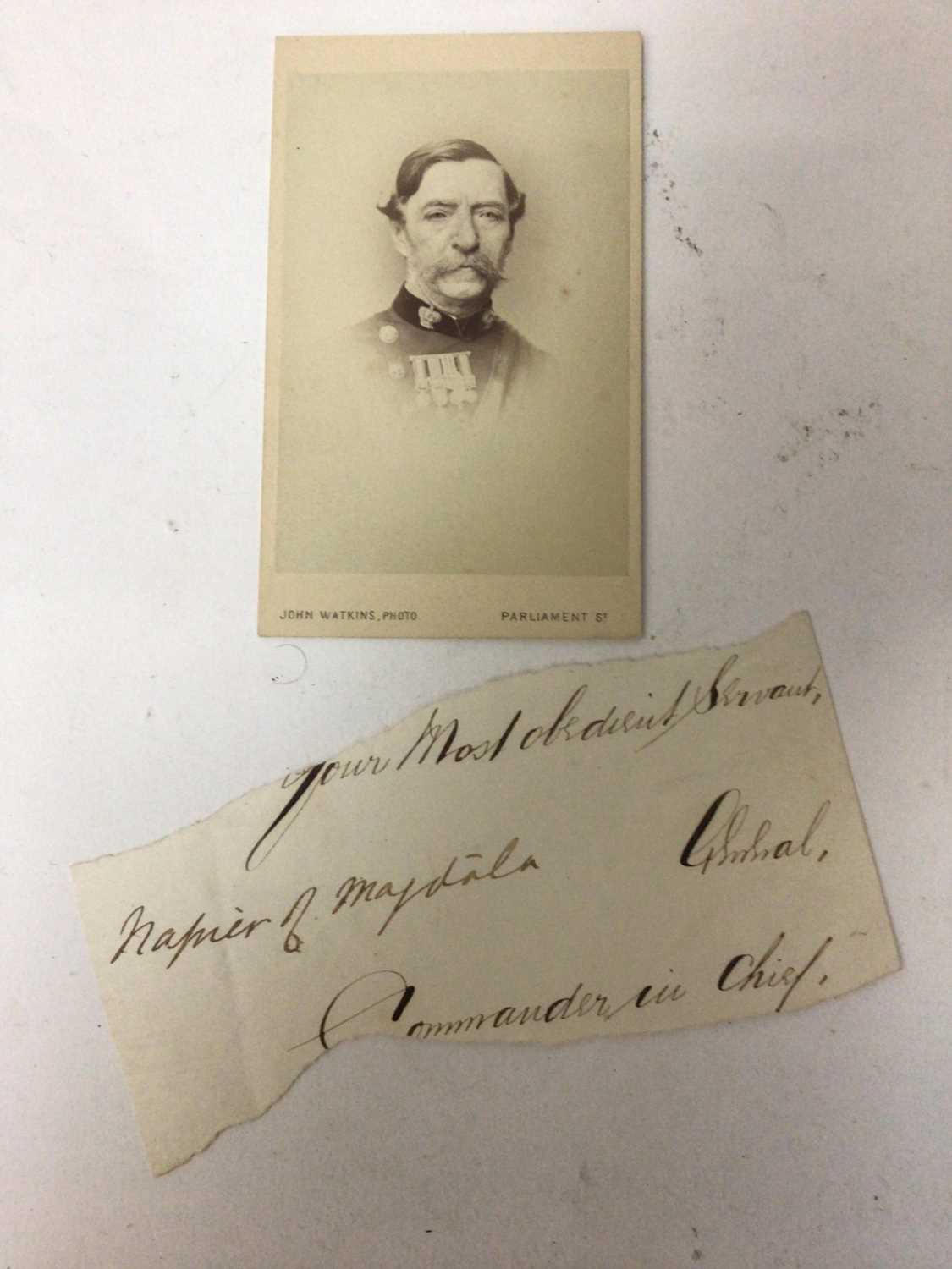 Lot 1477 - Field Marshal Robert Napier, 1st Baron