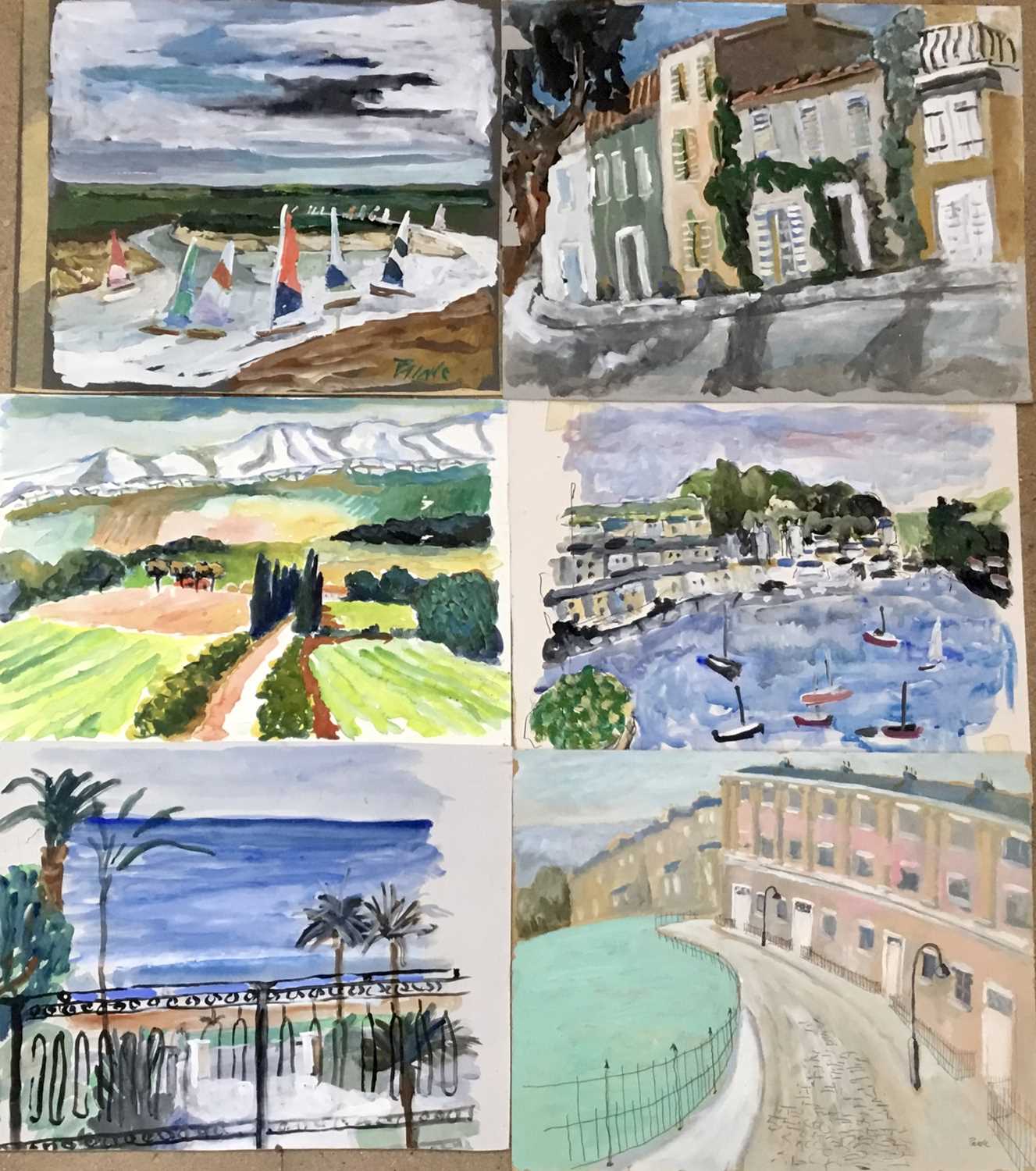 Lot 84 - *John Hanbury Pawle (1915-2010) six gouache