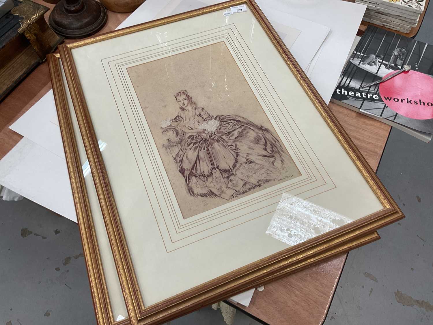 Lot 563 - Two Russell Flint pictures of ladies, in