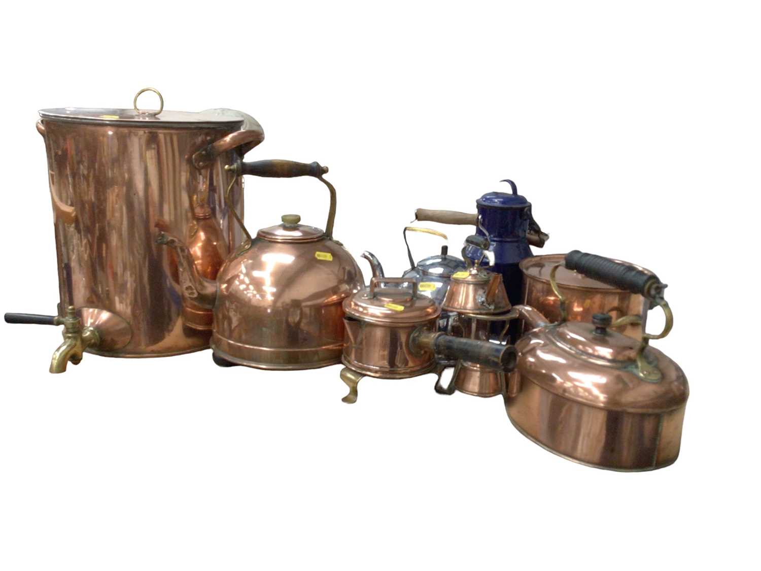 Lot 90 - Large vintage copper water urn with brass tap,