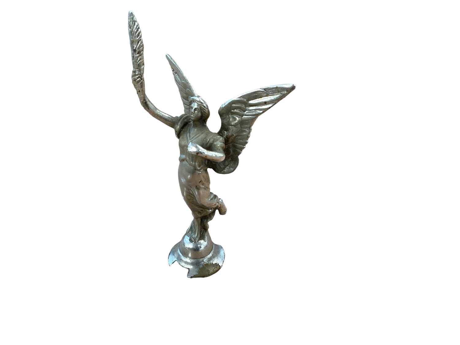 Lot 963 - 1930s chrome plated Winged female figure