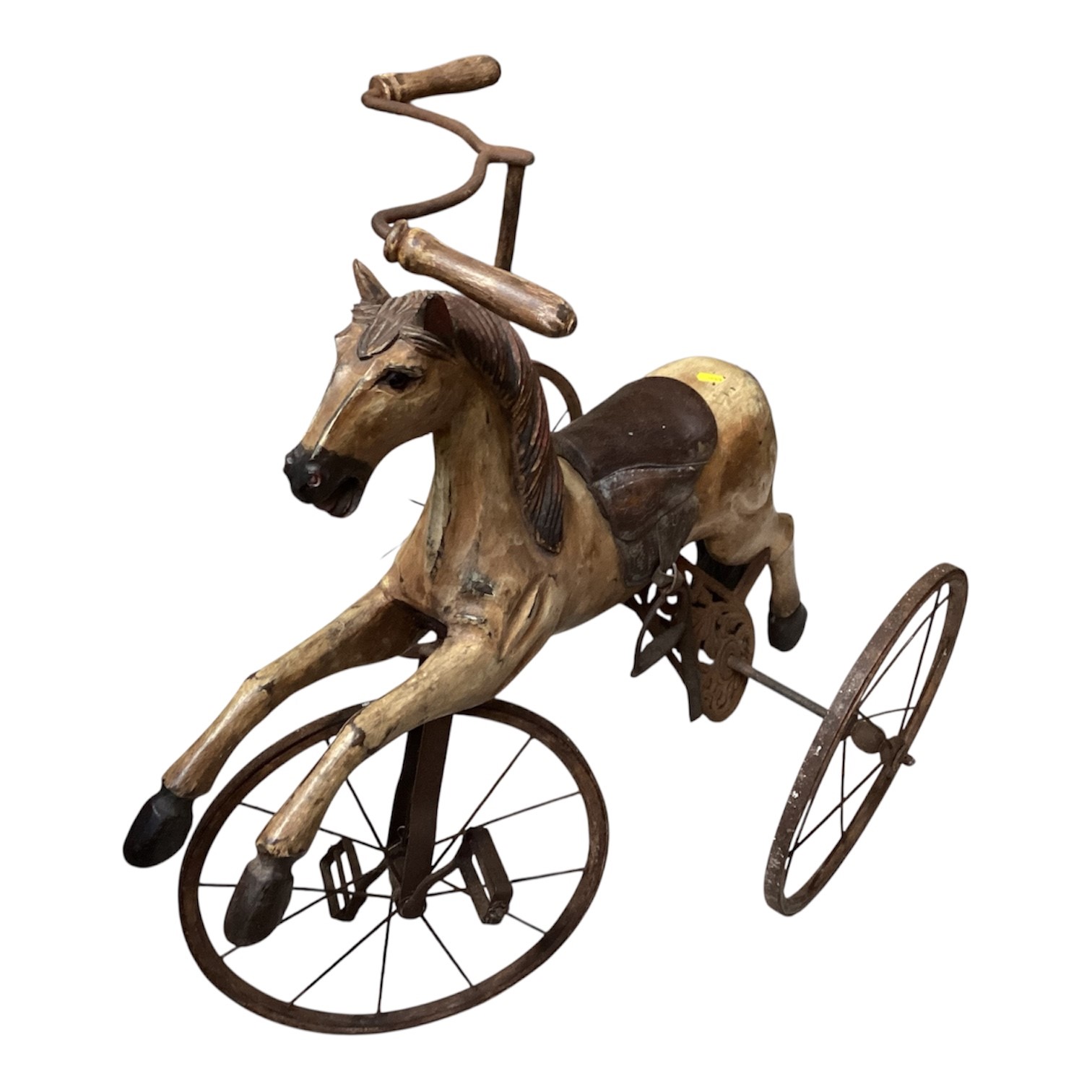 Lot 5157 - Victorian style carved wooden rocking horse