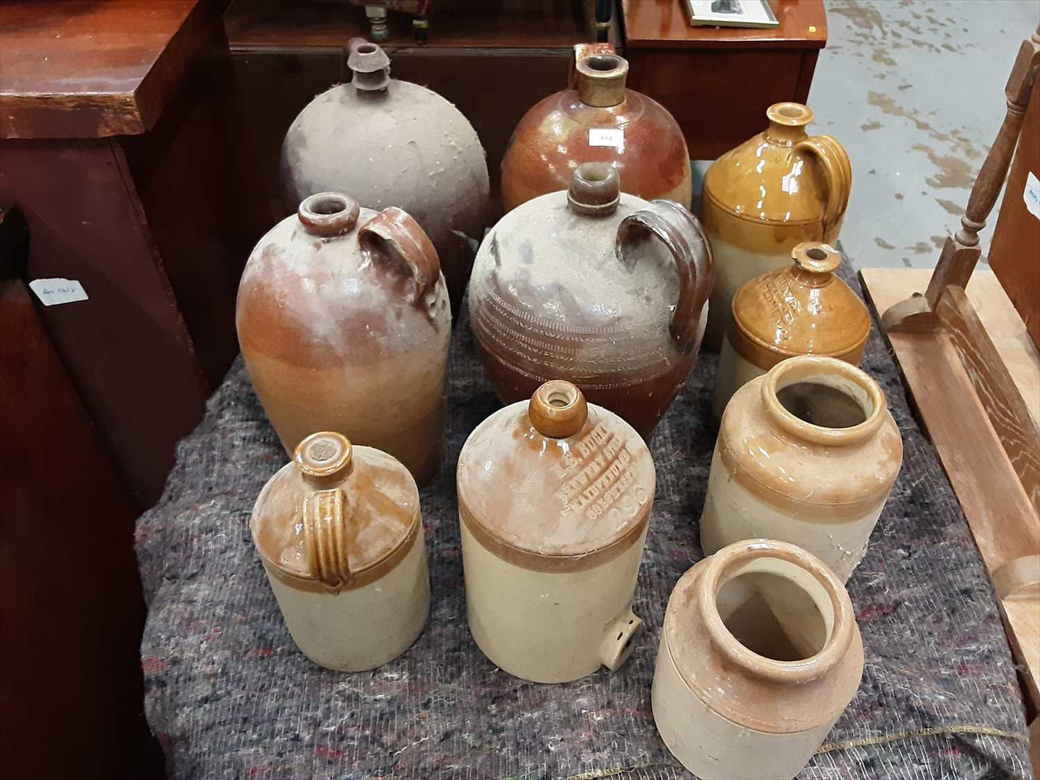 Lot 110 - Quantity of stoneware flagons
