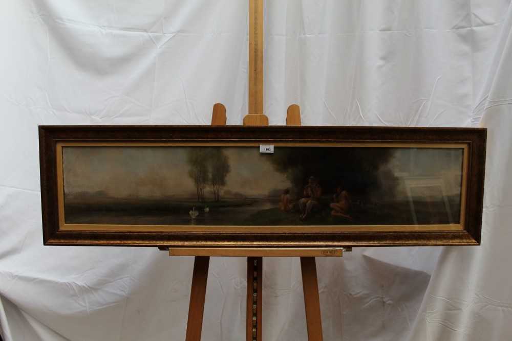 Lot 84 - O. Lamont oil - pastoral scene with cavorting
